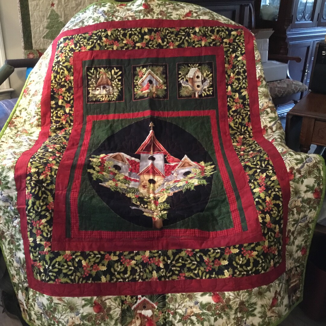 Winter Bird House Wall Hanging/throw - Etsy