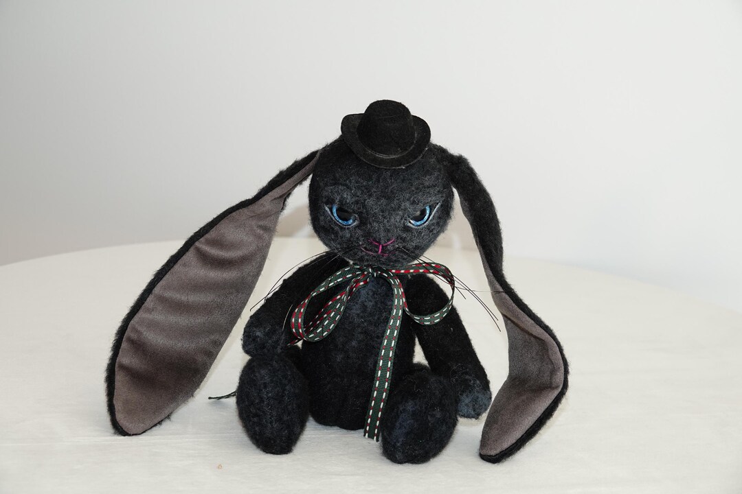 Rabbit Toy, Black Rabbit, Plush Toy, Stuffed Animal, Murtazoo - Etsy