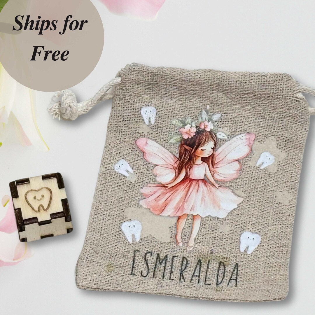 Tooth Fairy Bag Name Customizable Pouch With Keepsake Box Enchanted ...