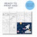 Outer Space Mini Coloring Book for Kids Theme Party Favor for Classroom ...