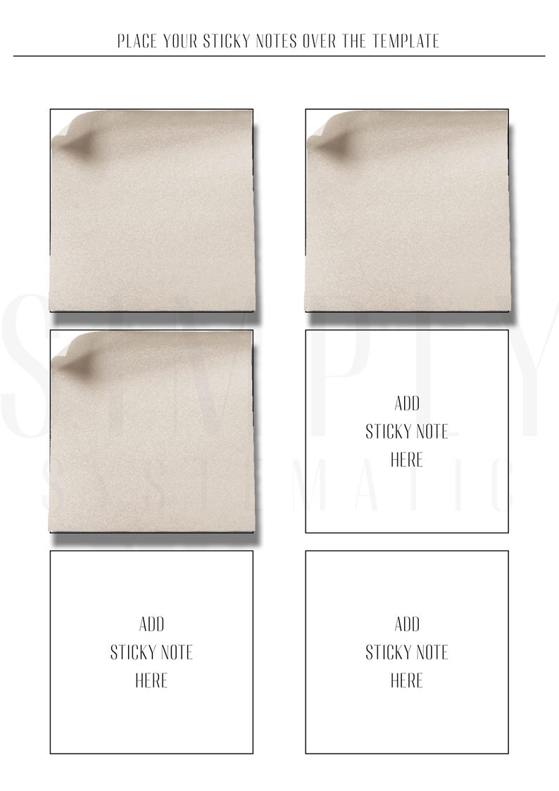 Printable Sticky Notes, Weekly Planner, Template Included, Editable PDF ...