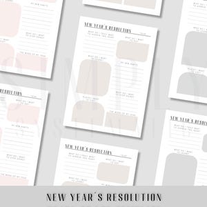 2025 Resolutions Printable Minimalist New Year Resolution Card ...