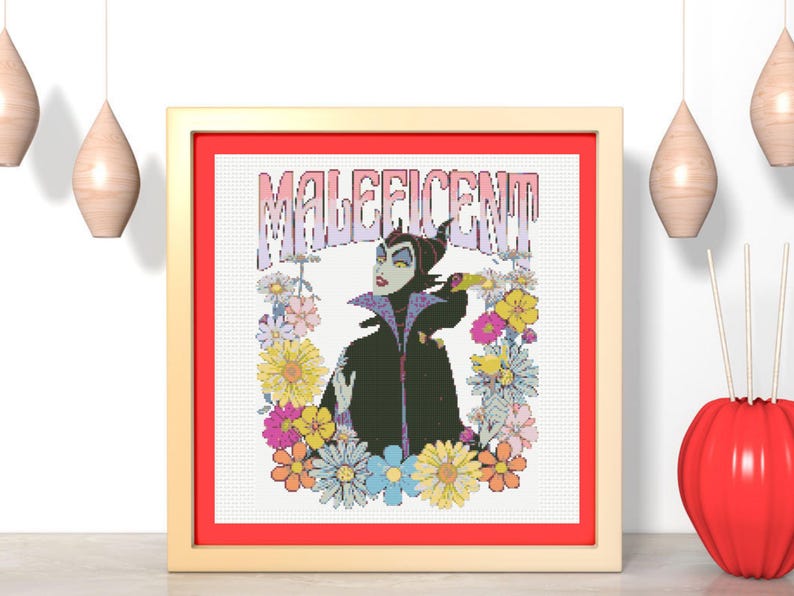 Maleficent Cross Stitch Pattern, Villains Cross Stitch Pattern ...