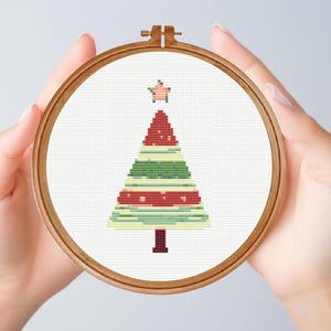 Christmas Tree Cross Stitch Pattern | Set of 12 Christmas Fruit Trees ...