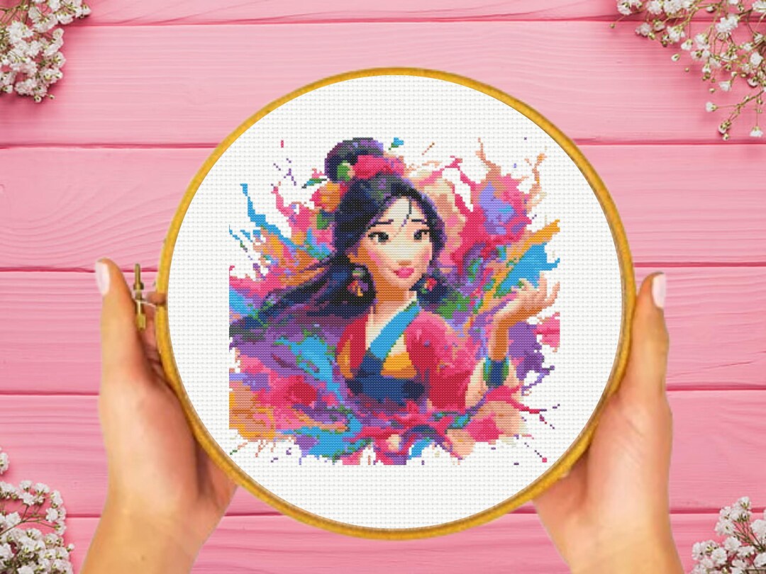 Mulan Cross Stitch Pattern , Princess Cross Stitch Pattern, Instant ...