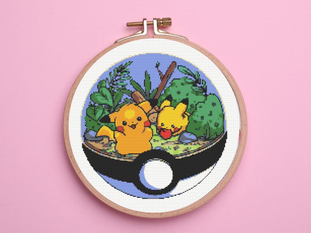 Pikachu Cross Stitch Pattern , Pokeball Cross Stitch Pattern, Pokemon ...