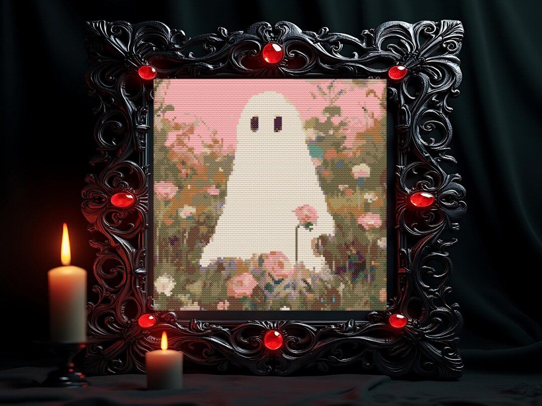 Spring Ghost Cross Stitch Pattern , Ghost Embroidery, Instant Pdf ...