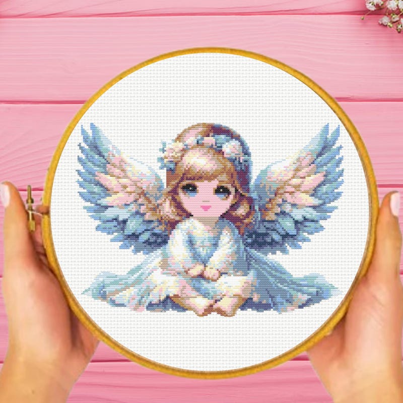 Angel Cross Stitch - Etsy