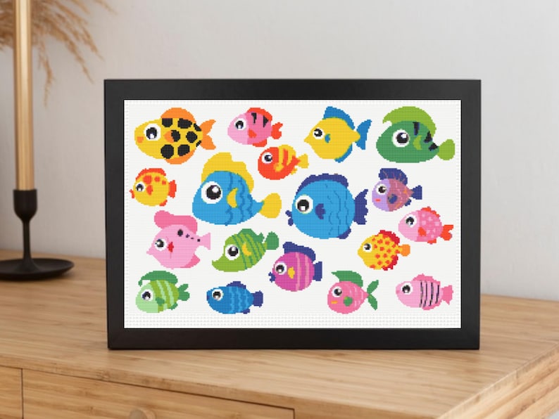 Tropical Fish Cross Stitch Pattern , Aquarium Fishes Cross Stitch ...