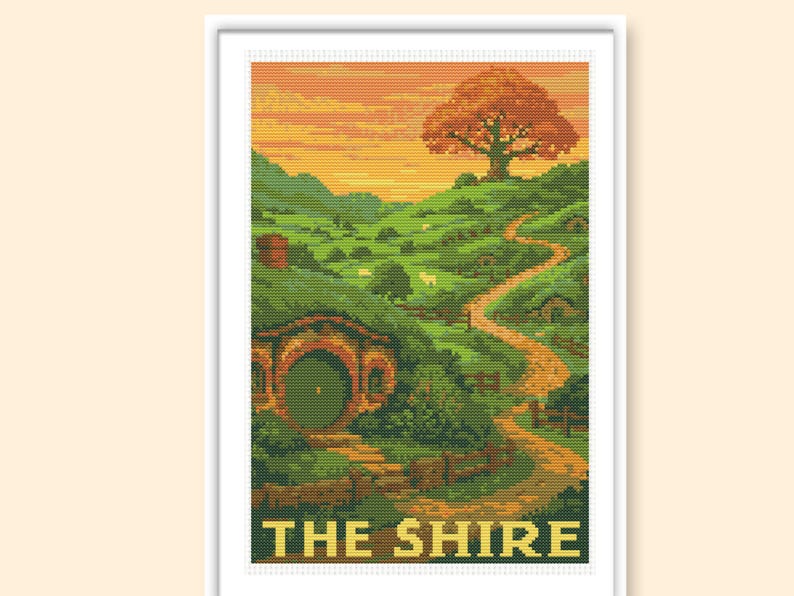 The Shire Cross Stitch Pattern , Middle Earth Cross Stitch Pattern ...