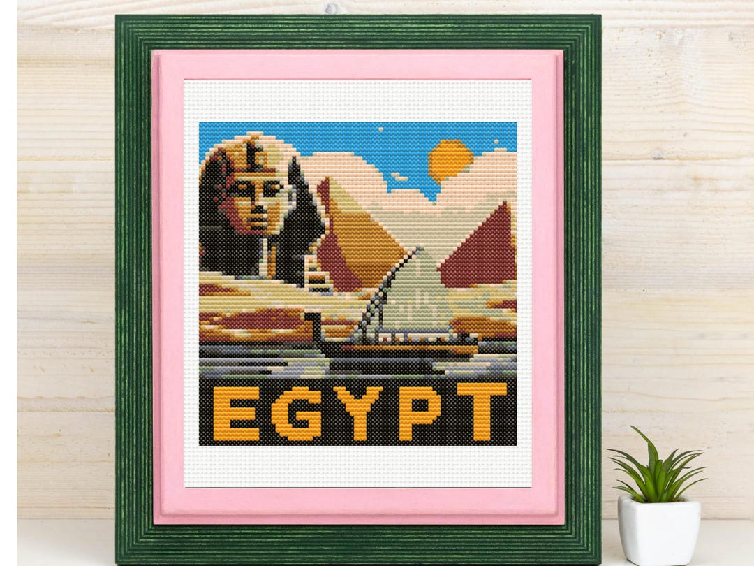 Egypt Cross Stitch Pattern, Travel Cross Stitch Patterm, Instant ...