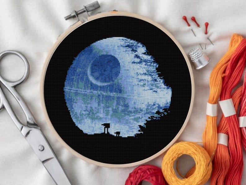Death Star Cross Stitch Pattern, Star Wars Cross Stitch Pattern ...