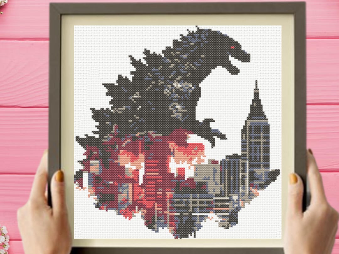 Godzilla Cross Stitch Pattern , Instrant Download - Etsy