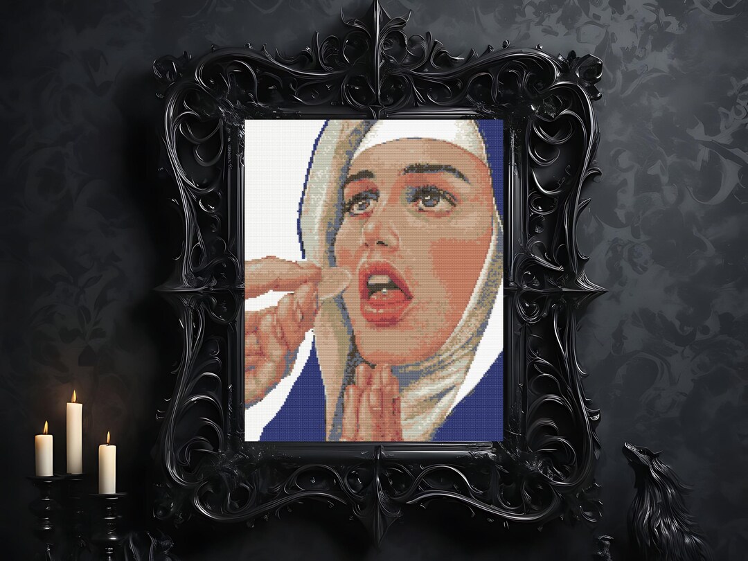 Nun Cross Stitch Pattern , Nun Embroidery, Instant Pdf Download - Etsy