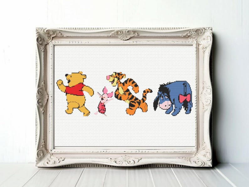 Winnie the Pooh Cross Stitch Pattern , Piglet, Tigger, Eeyore Cross ...
