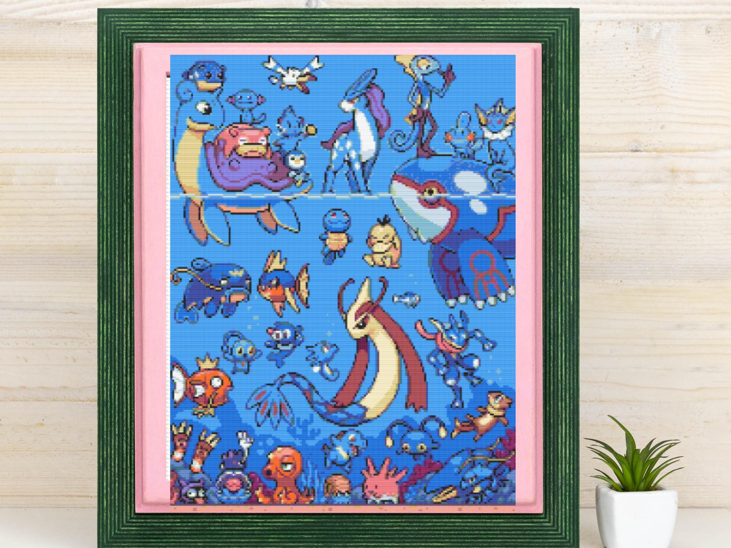 Pokemon Cross Stitch Pattern, Water Type Pokemons Cross Stitch, Instant ...