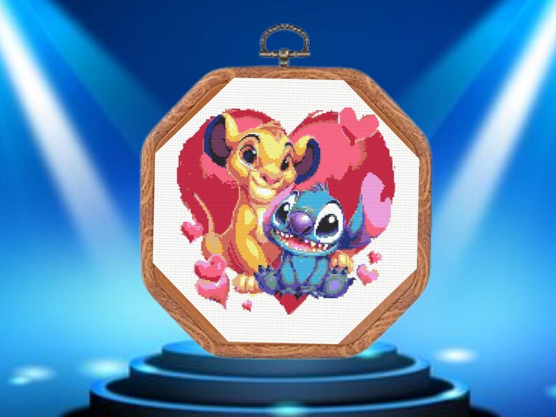 Stitch Cross Stitch Pattern, Simba Cross Stitch Pattern, Lion King ...
