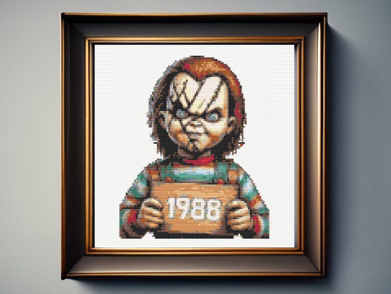 Horror Character Cross Stitch Pattern , Set of 6 Horror Character Cross ...