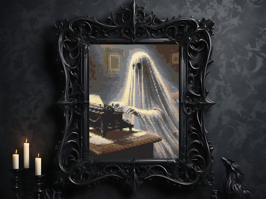 Typewriter Ghost Cross Stitch Pattern , Ghost Embroidery, Instant Pdf ...