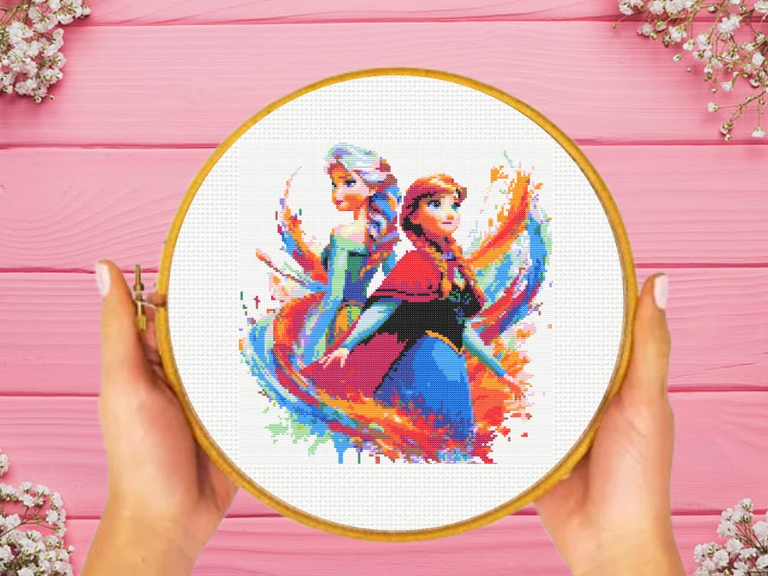 Frozen Cross Stitch Pattern, Elsa Cross Stitch Pattern, Anna Cross ...