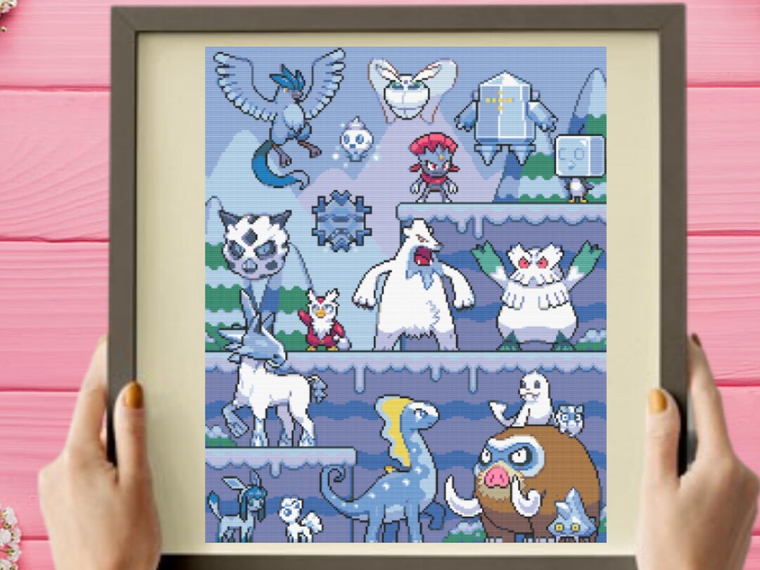 Pokemon Cross Stitch Pattern, Ice Type Pokemons Cross Stitch, Instant ...