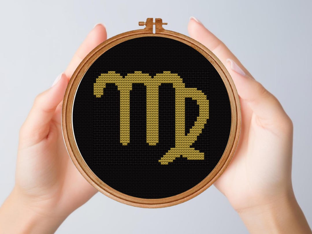 Virgo Cross Stitch Pattern, Zodiac Sign Cross Stitch Pattern, Instant ...