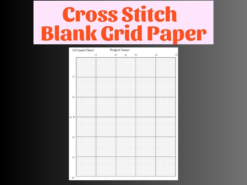 Planner Cross Stitch, Cross Stitch Graph Paper PDF, 14 SIZES , Cross ...