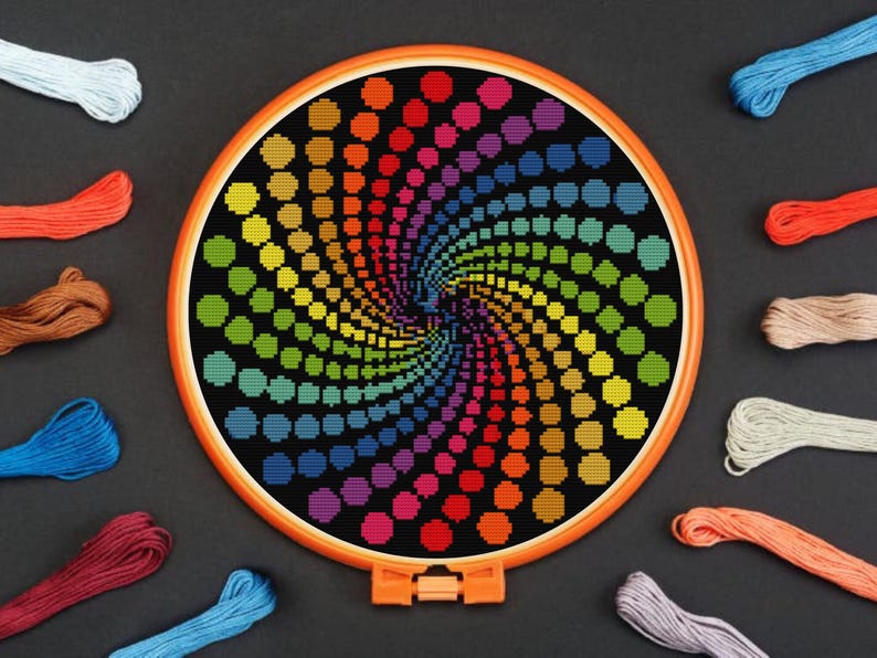 Circle Temperature Cross Stitch Pattern, Temperature Cross Stitch Chart ...