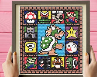 Suave Waluigi Cross Stitch Pattern, PDF Files, 105x100 - Etsy