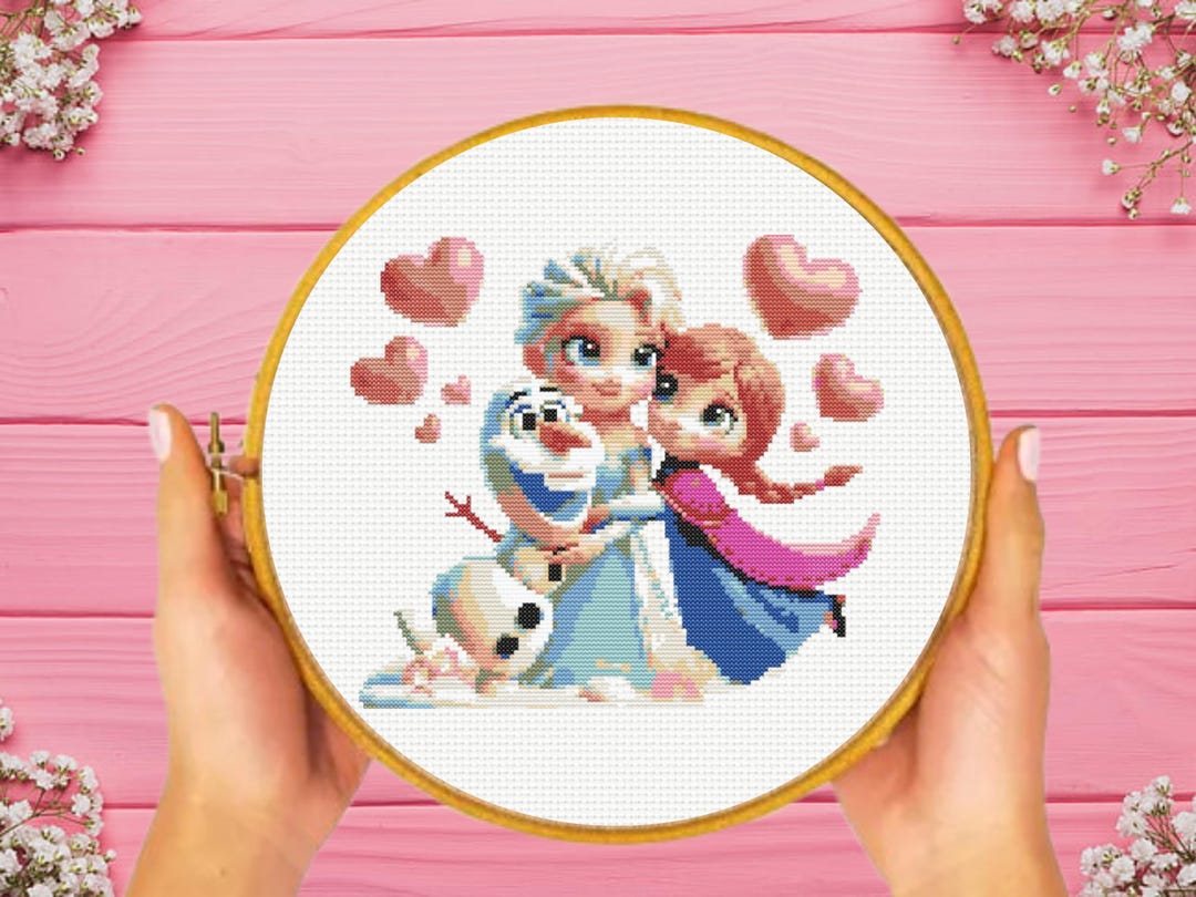 Frozen Cross Stitch Pattern, Elsa Cross Stitch Pattern, Anna Cross ...