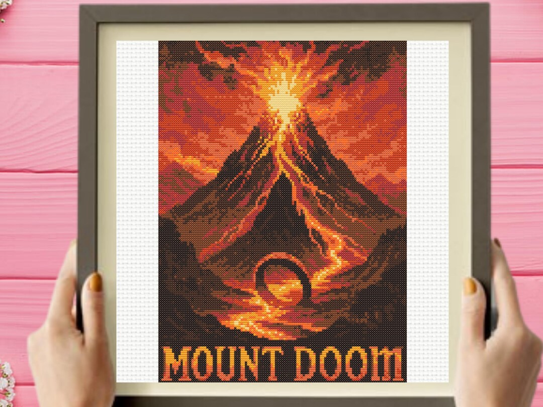 Mount Doom Cross Stitch Pattern , Middle Earth Cross Stitch Pattern ...