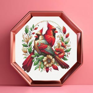 Red Cardinal Cross Stitch Pattern , Bird Cross Stitch Pattern, Instant ...