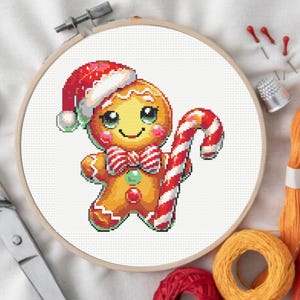 Cute Gingerbread Man Christmas Cross Stitch Pattern (digital Download ...