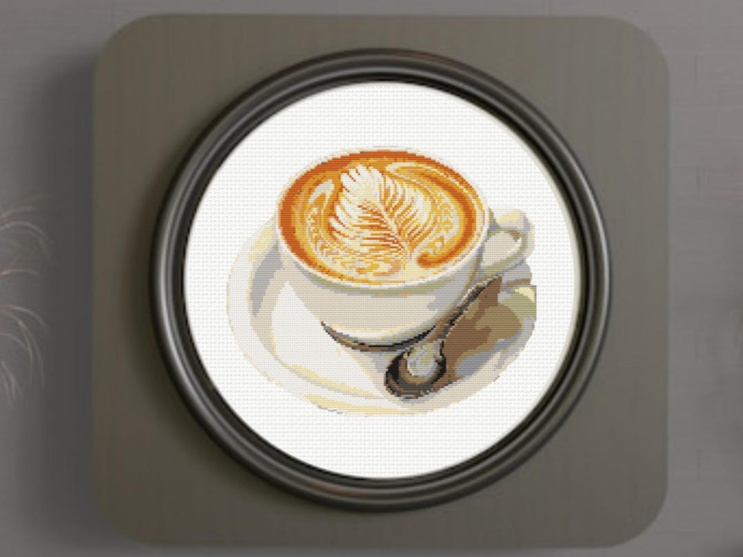 Coffee Cross Stitch Patterns, Latte Cross Stitch Pattern, Instant ...