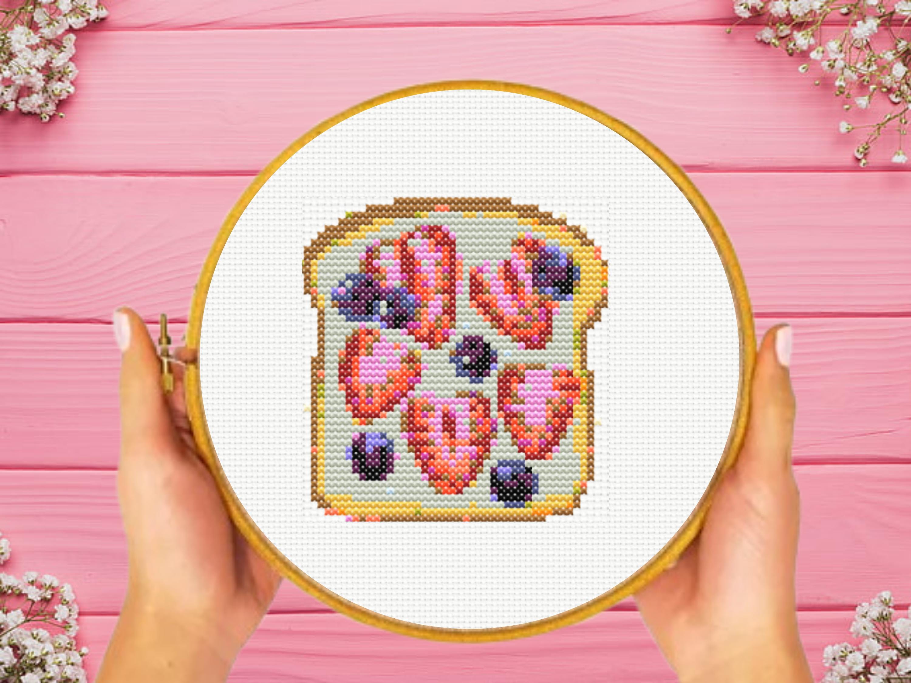 Toast Cross Stitch Patterns, Set of 9 Toast Cross Stitch Pattern ...