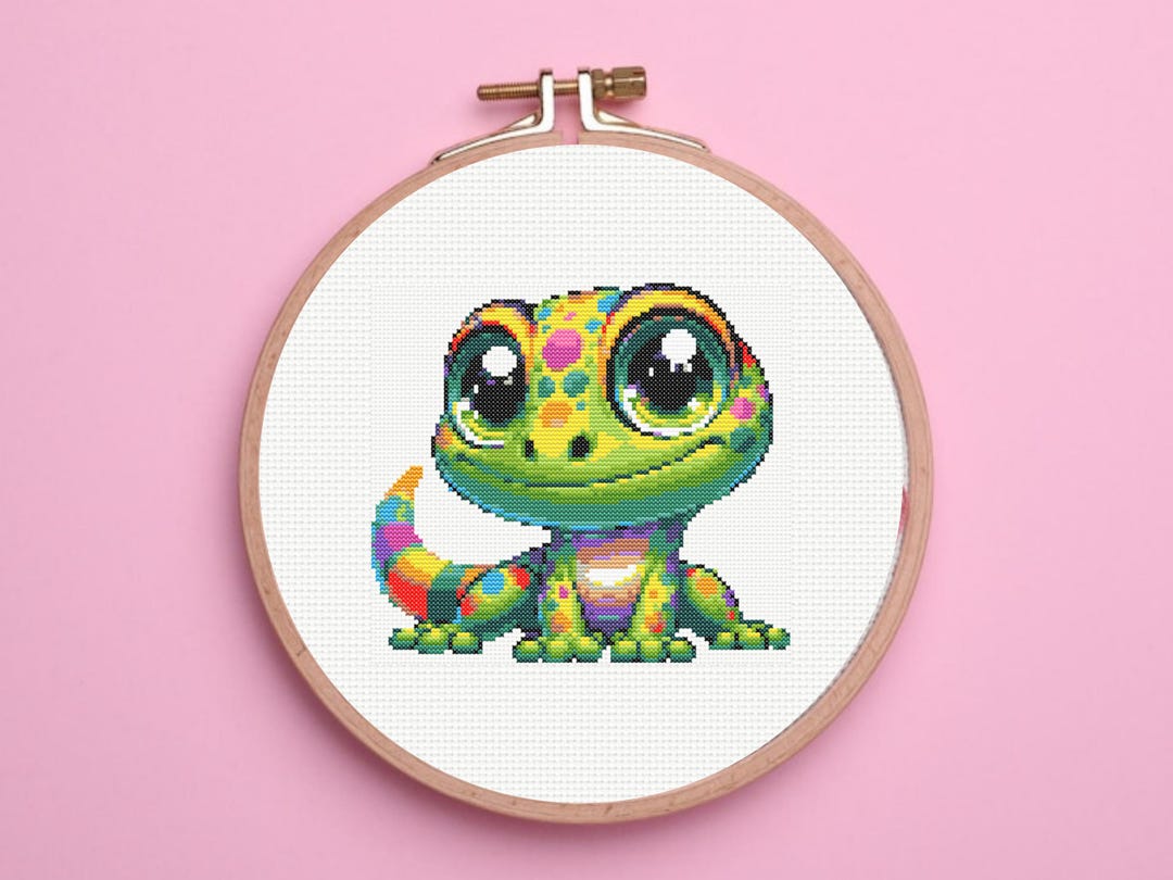 Lizard Cross Stitch Pattern , Cute Lizard Cross Stitch Pattern, Instant Download - Etsy
