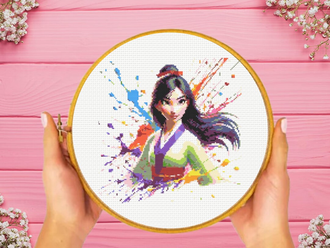 Mulan Cross Stitch Pattern , Princess Cross Stitch Pattern, Instant ...