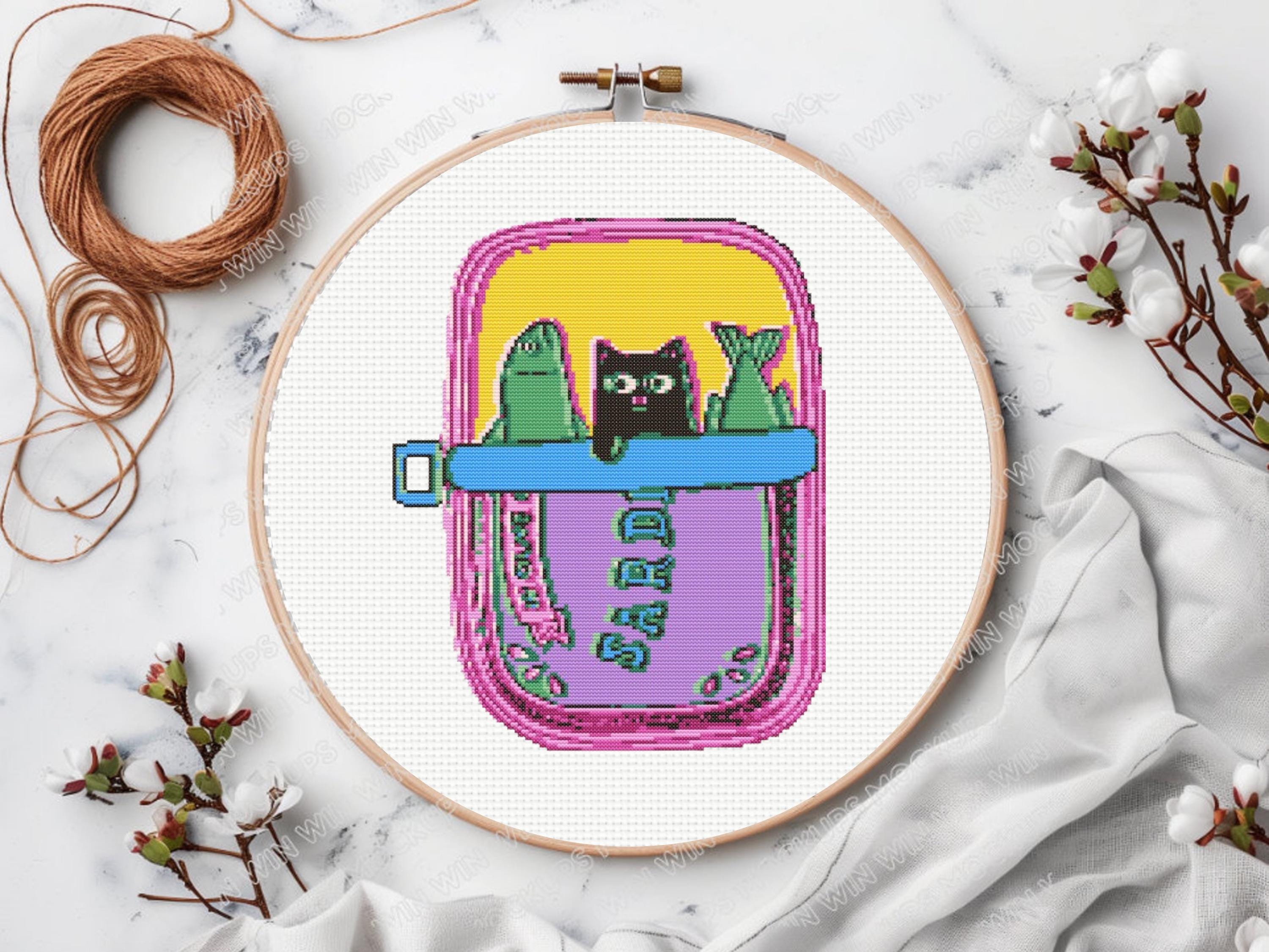 Sardine Can Cross Stitch Pattern, Sardines Tin Cross Stitch Pattern ...