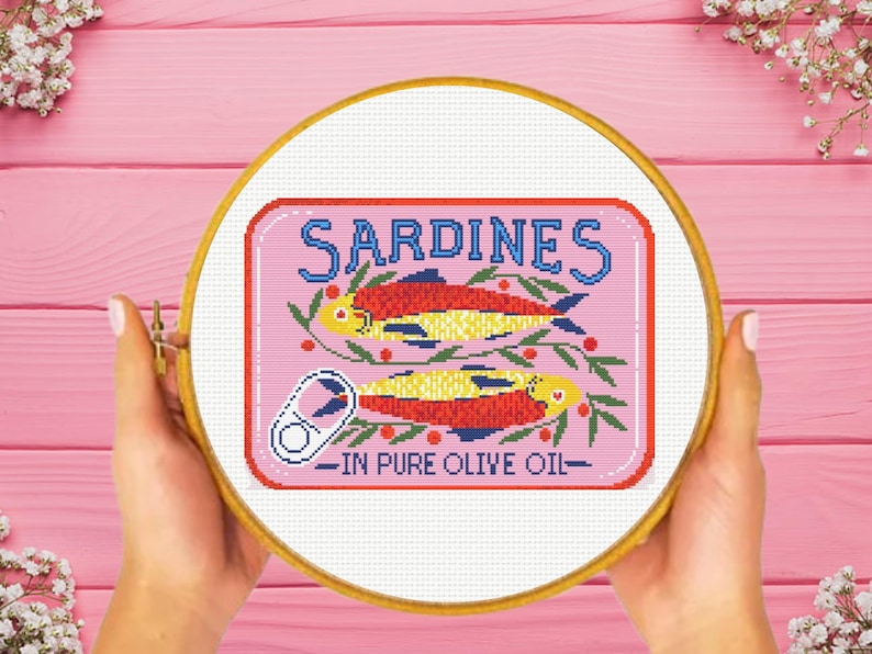 Sardines Can Cross Stitch Pattern, Instant Download - Etsy
