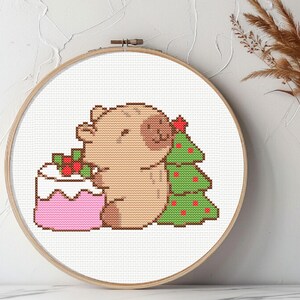 Christmas Capybara Cross Stitch Pattern, Instant Download - Etsy