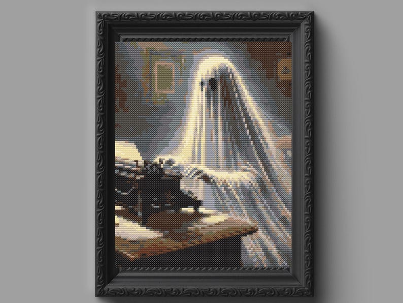 Typewriter Ghost Cross Stitch Pattern , Ghost Embroidery, Instant Pdf ...