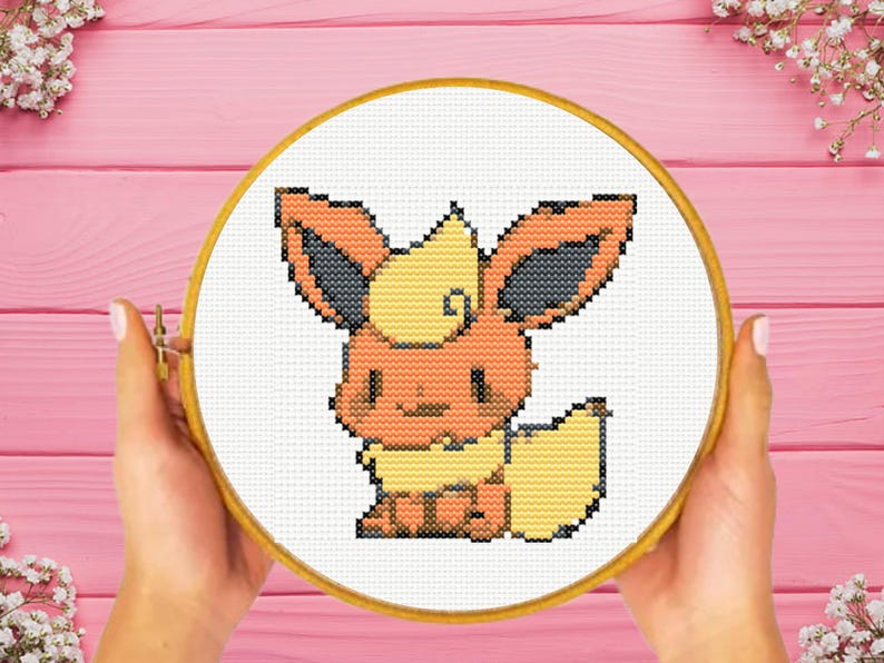 Eevee Evolutions Cross Stitch Pattern, Set of 9 Pokemon Cross Stitch ...