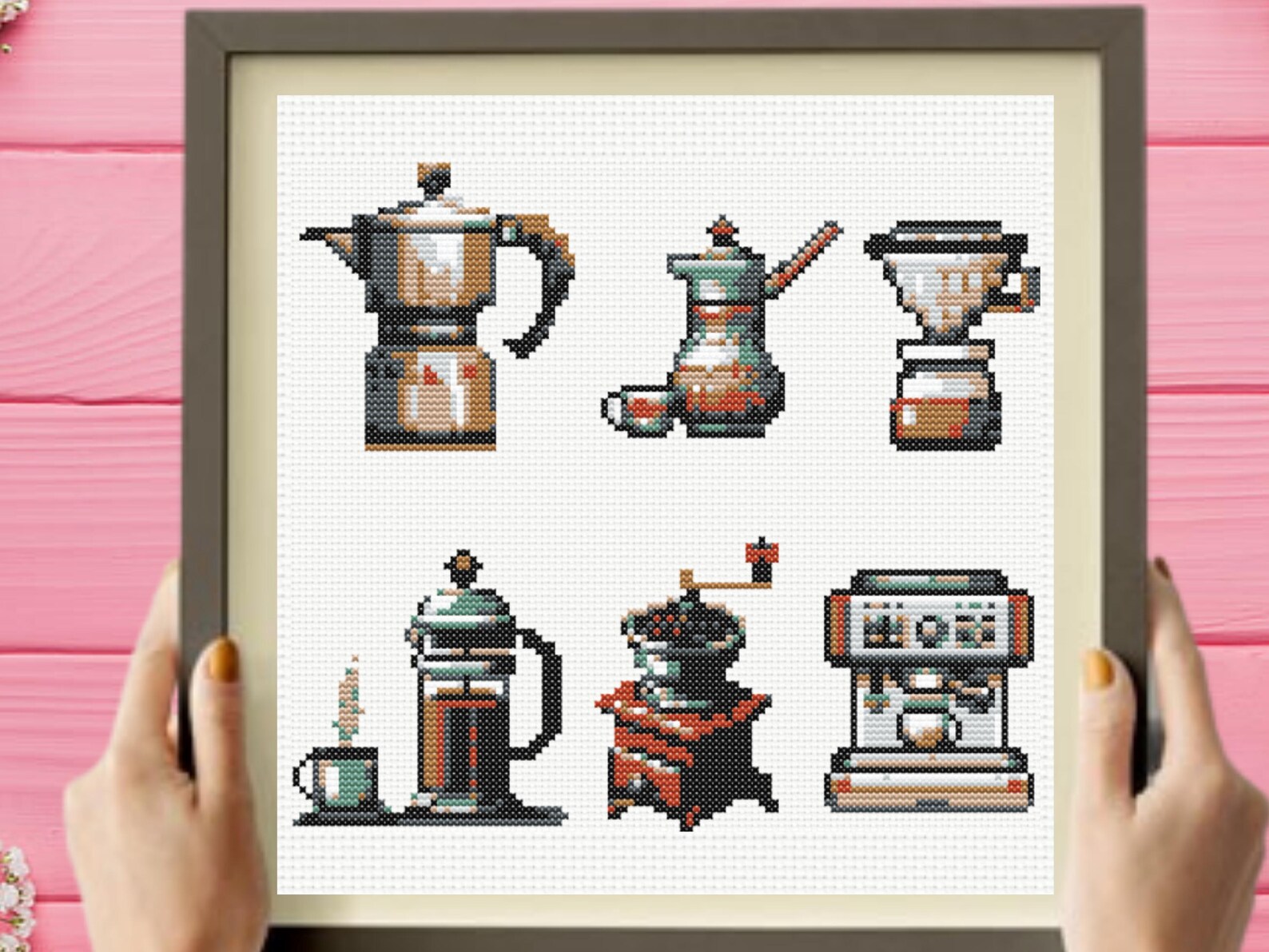 Coffee Cross Stitch Patterns, Coffee Makers Cross Stitch Pattern ...