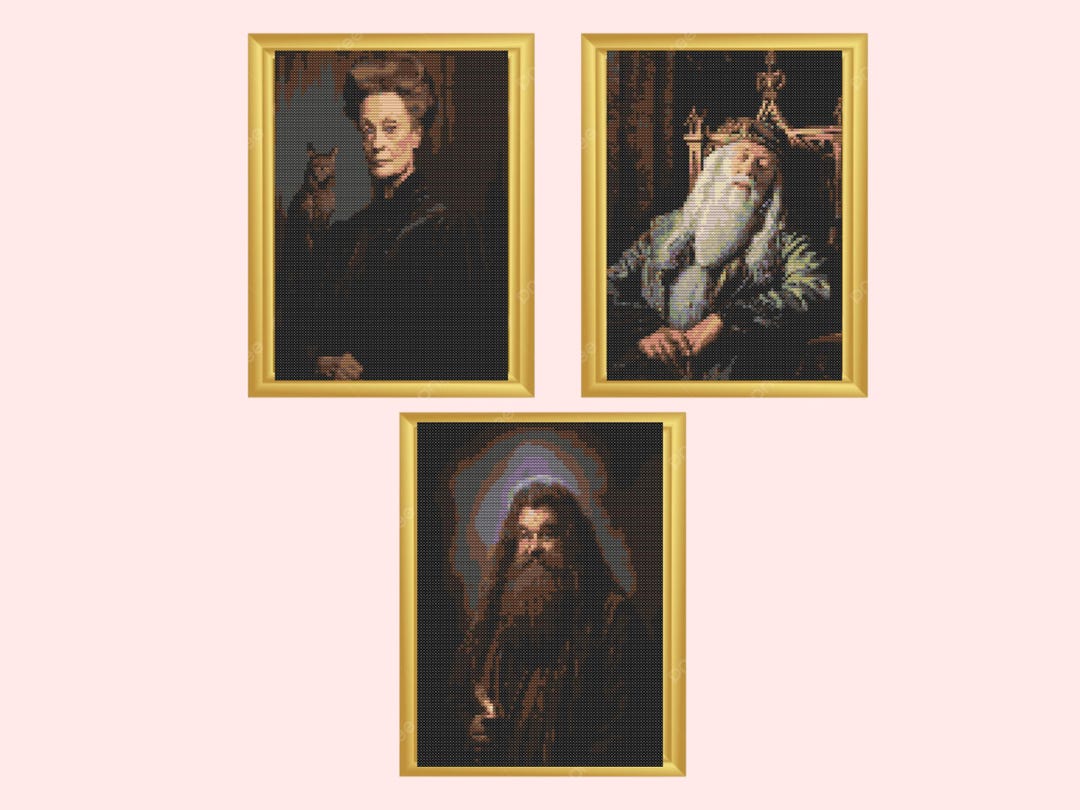 Wizard Cross Stitch Pattern , Set of 3 Wizard Cross Stitch Pattern ...