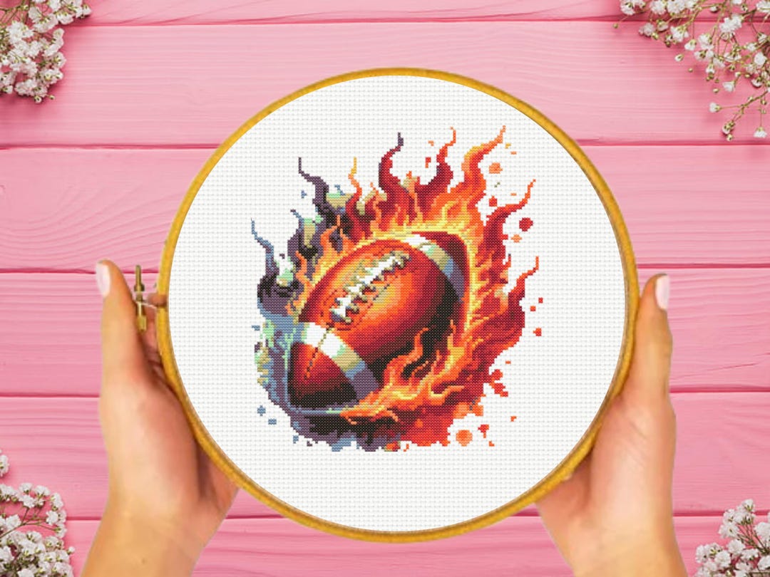 American Football Cross Stitch Pattern, Football Cross Stitch Pattern ...