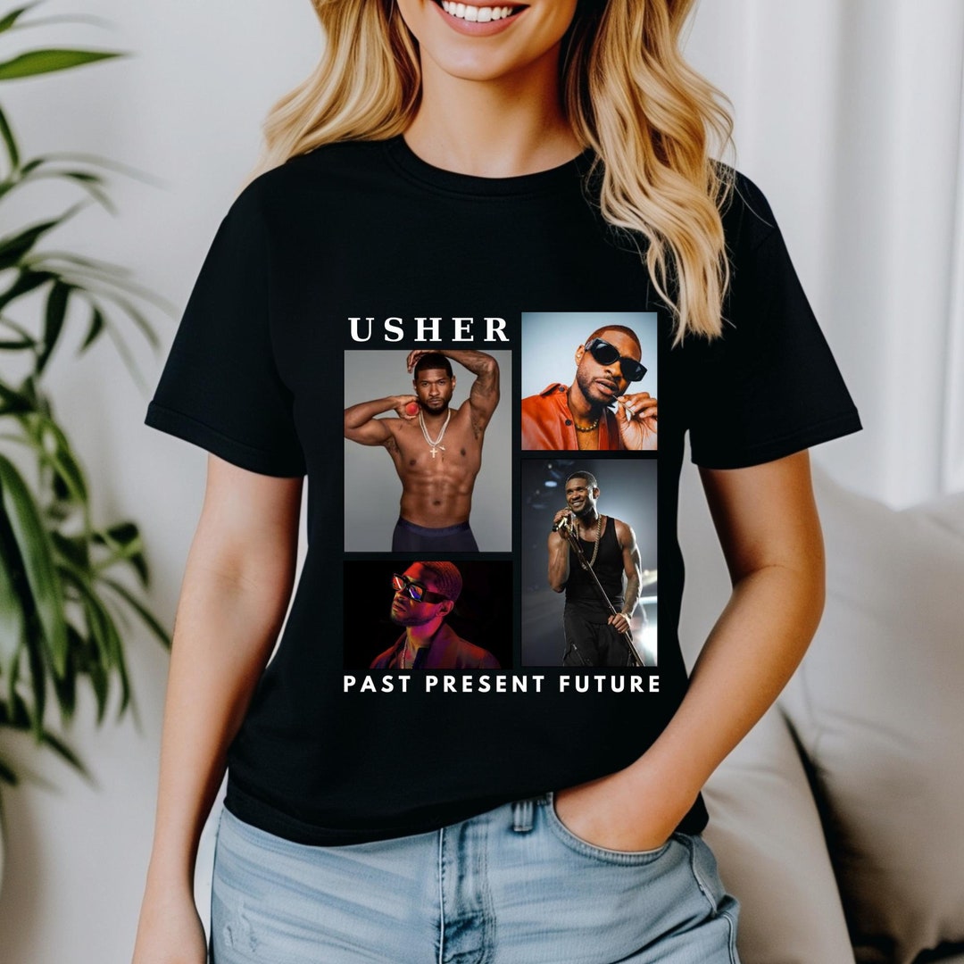 Usher Tee, Vintage Past Present Future,usher Tour Tee, Usher Merch ...