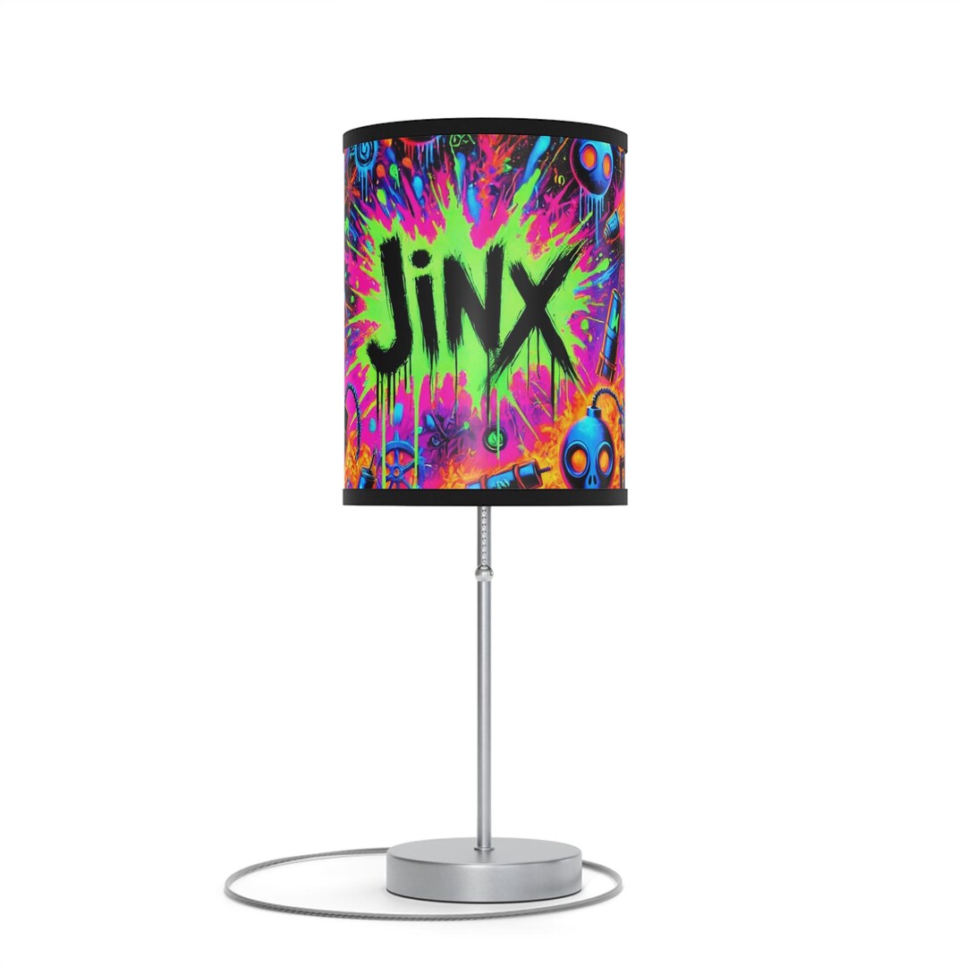 Jinx Neon Chaos Table Lamp - Inspired by Arcane - Colorful Graffiti ...