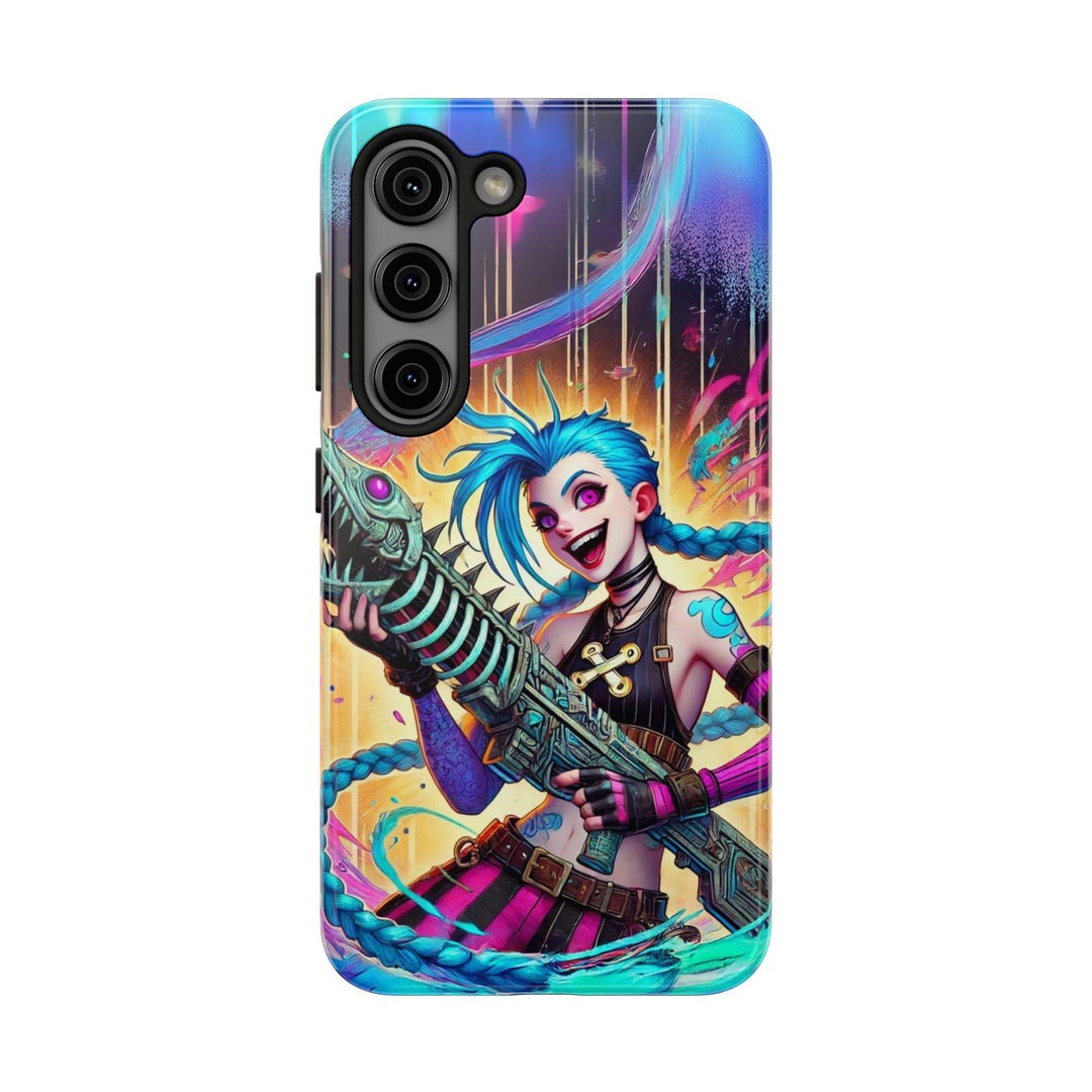 Jinx Fishbone Blaster Case - Arcane, League of Legends Inspired Tough ...