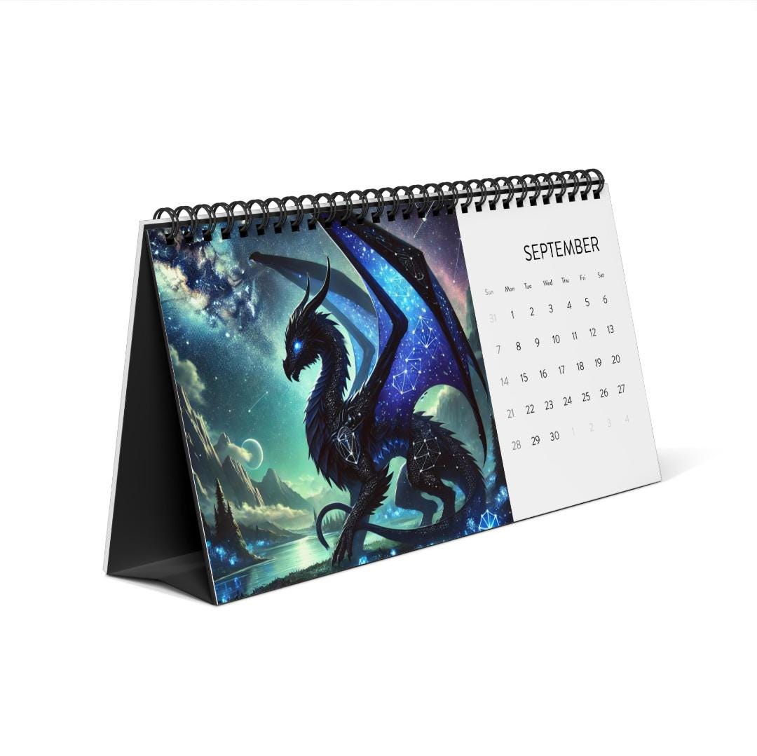 Dragons of Legend Calendar - 2025 Dragon Desktop Calendar, Fantasy Art ...