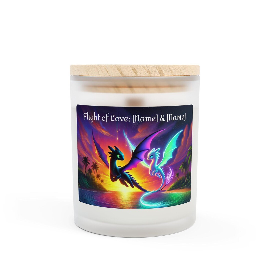 Custom Toothless Candle, 11oz Nightfury Lightfury Inspired Tropical ...